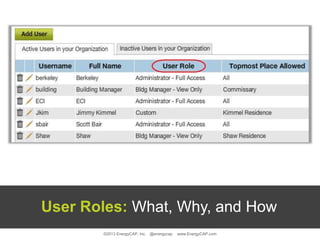 Creating and Using User Roles and Permissions in EnergyCAP | PPTX