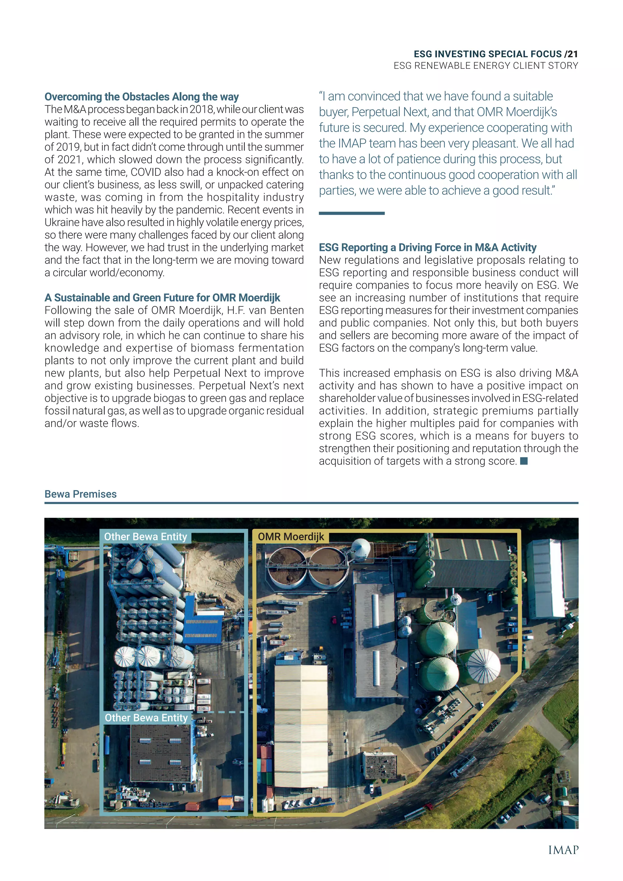 A Sustainable and Green Future for OMR Moerdijk Biomass Fermentation ...