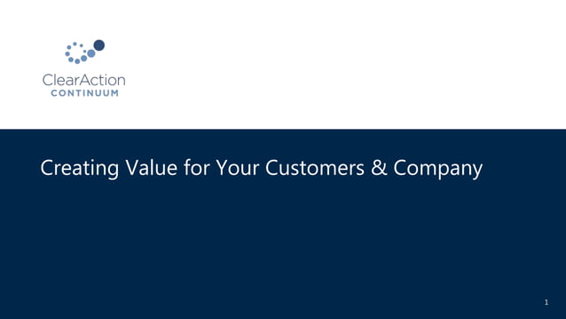 Creating Value for Your Customers and Company | PPT