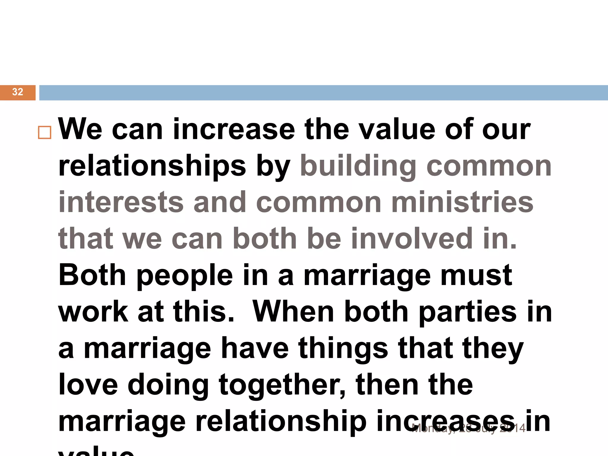 Creating Values in our Marriages | PPTX