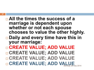 Creating Values in our Marriages | PPT