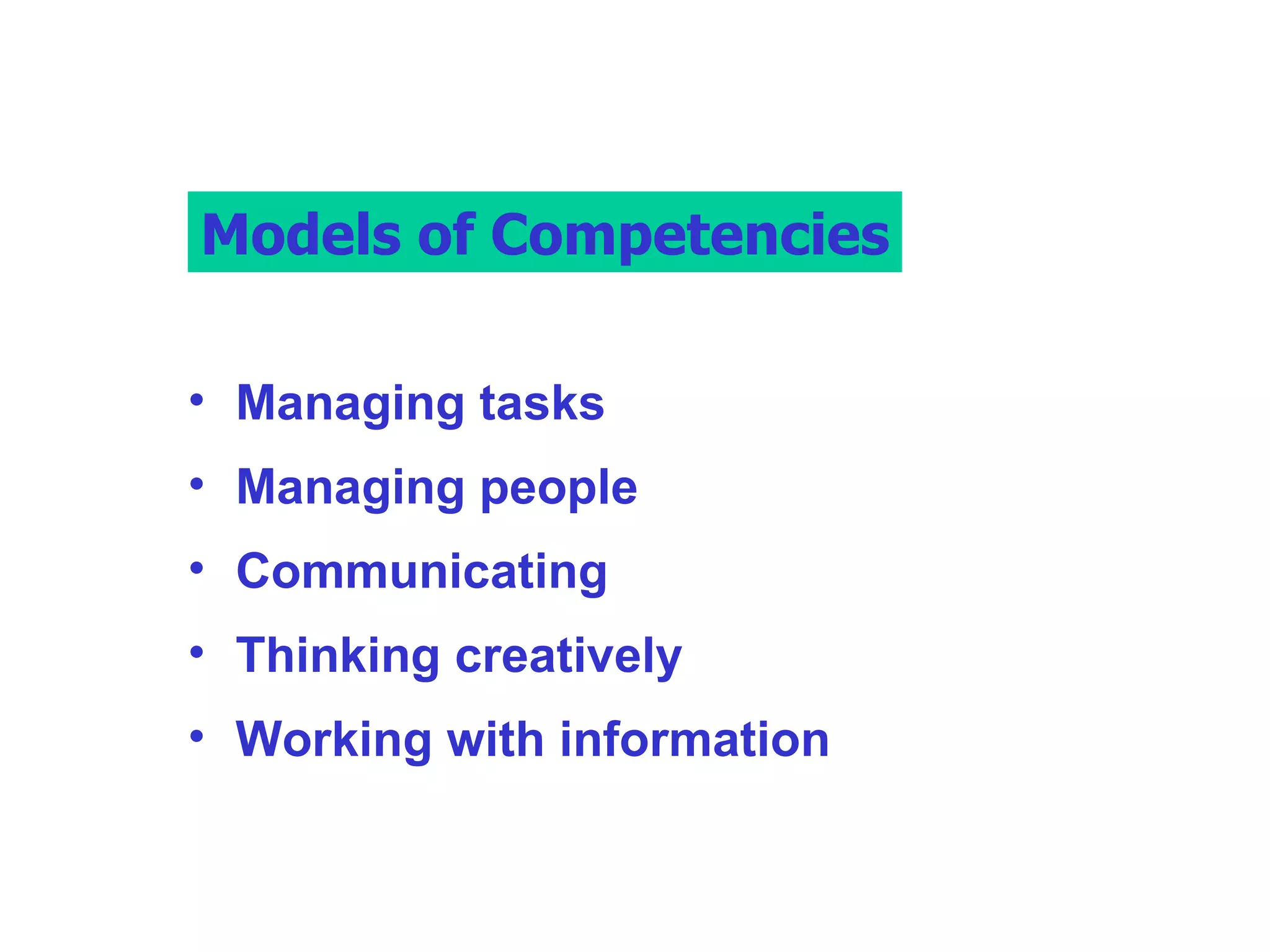 Creating value through competencies | PPT