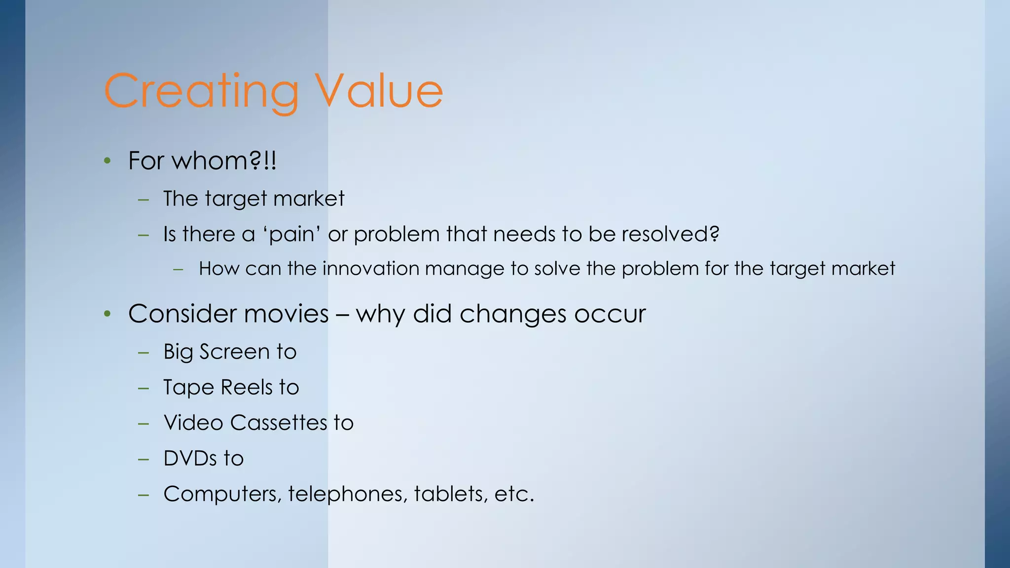 Creating value through innovation | PPTX