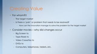 Creating value through innovation | PPTX