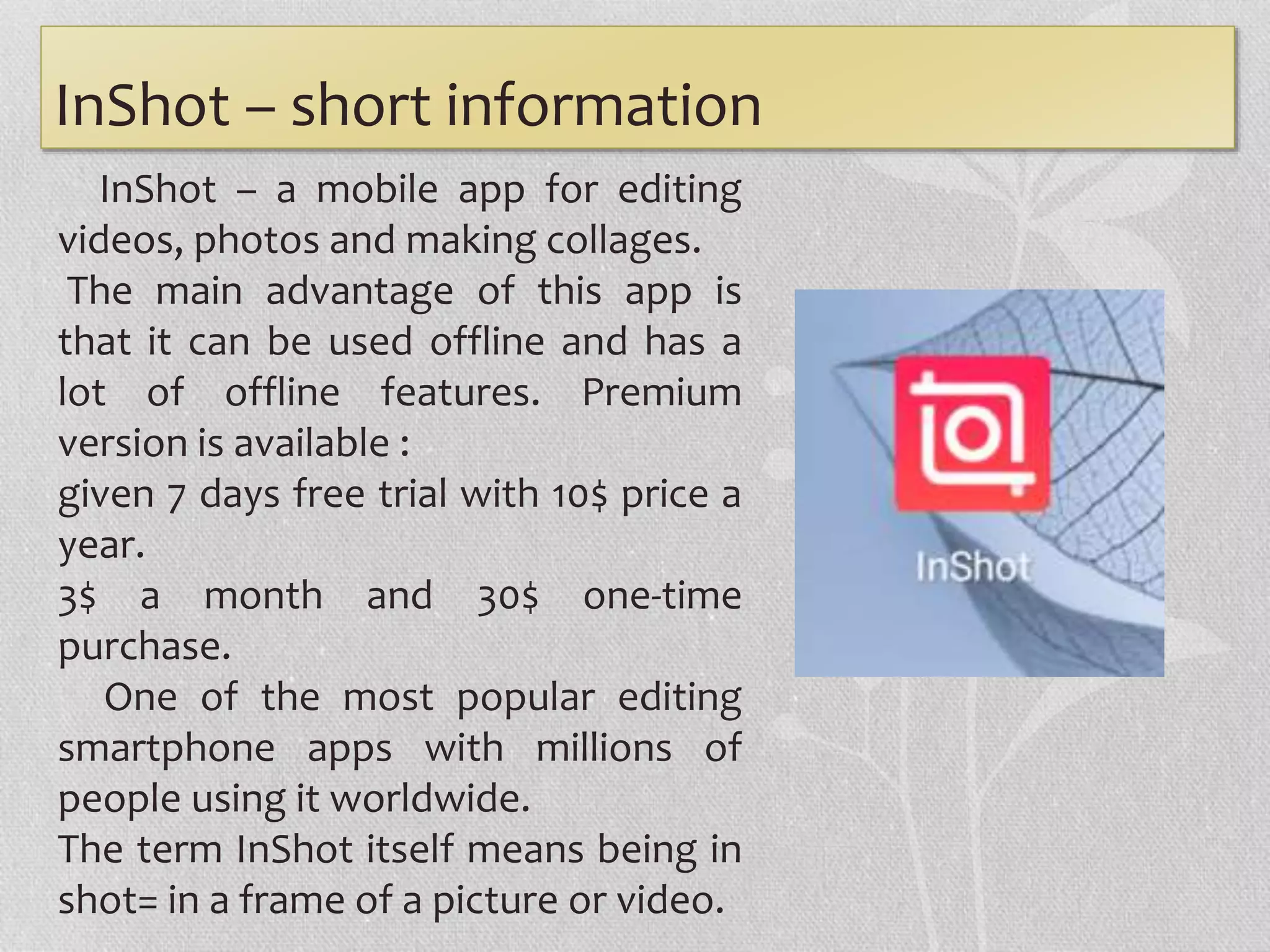 Creating videos with Inshot | PPTX