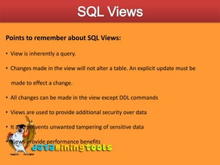 Ms Sql Server: Creating Views | Pptx