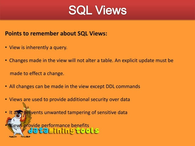 MS SQL SERVER: Creating Views | PPT