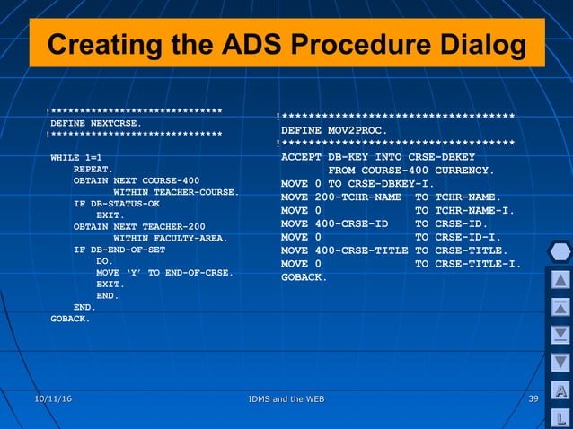 Creating Web Applications with IDMS, COBOL and ADSO | PPT