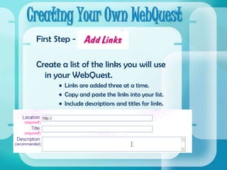 Creating Webquests | PPTX