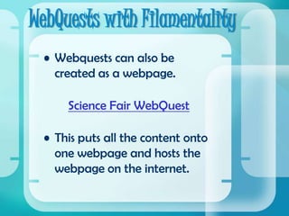 Creating Webquests | PPTX