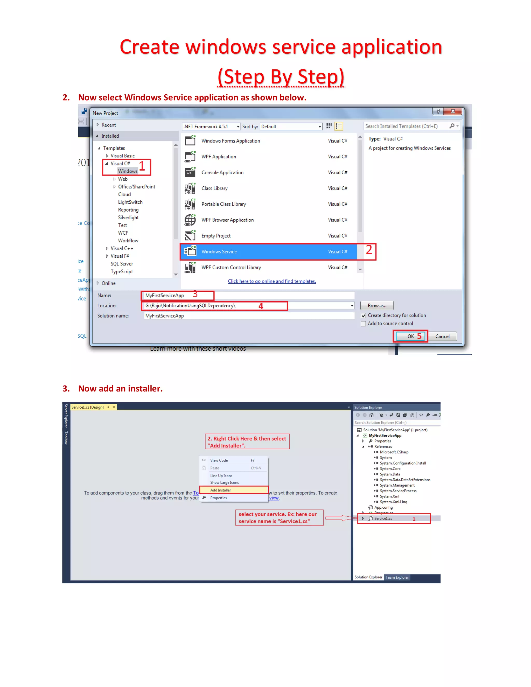 How To Create C Windows Service Application Pdf Computing