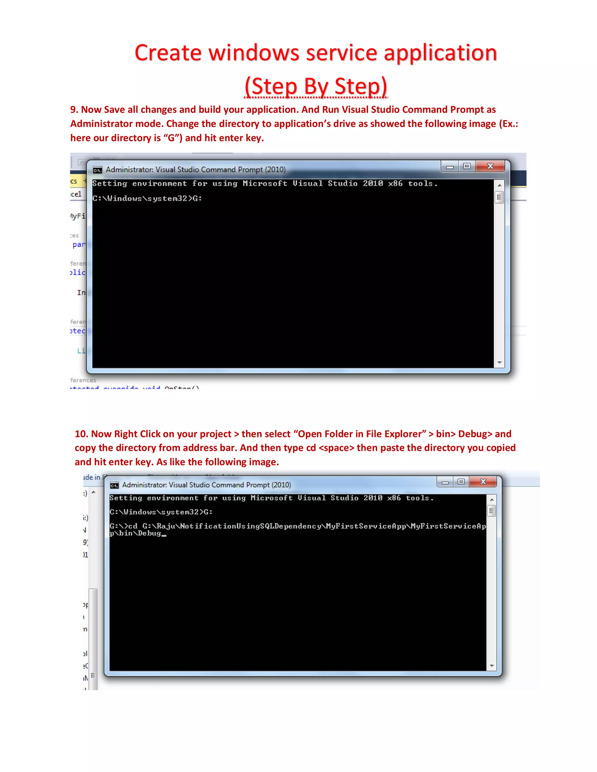 How to create C# Windows Service Application | PDF