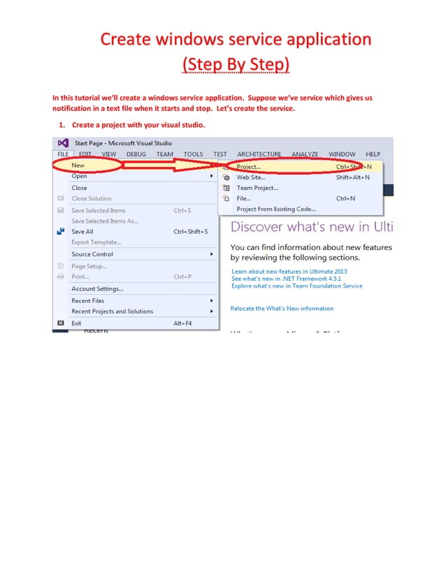 How to create C# Windows Service Application | PDF