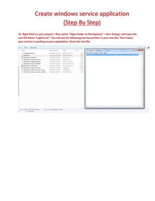How to create C# Windows Service Application | PDF | Computing | Technology & Computing
