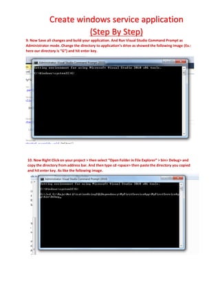 How to create C# Windows Service Application | PDF | Computing | Technology & Computing