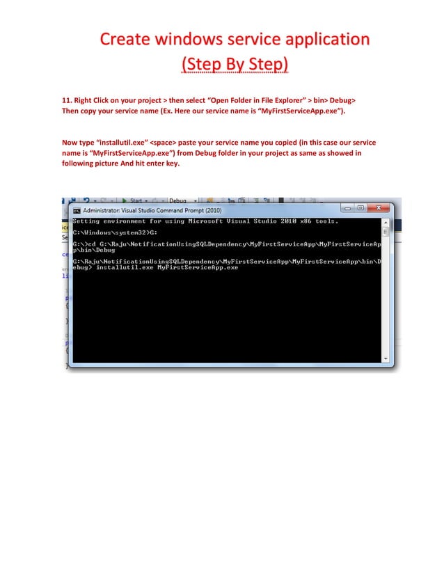 How To Create C Windows Service Application Pdf Computing