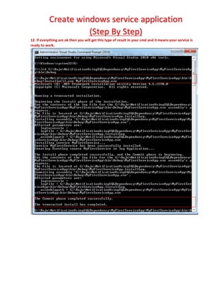 How to create C# Windows Service Application | PDF | Computing | Technology & Computing