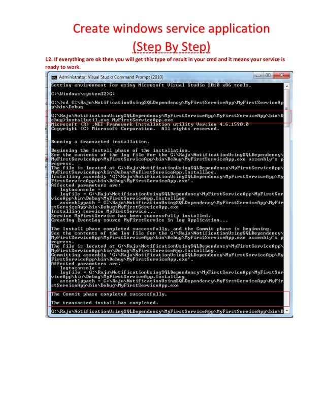 How To Create C Windows Service Application Pdf Computing