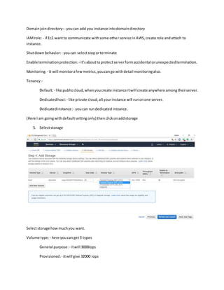 How to Create instance in aws | PDF