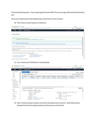 How to Create instance in aws | PDF