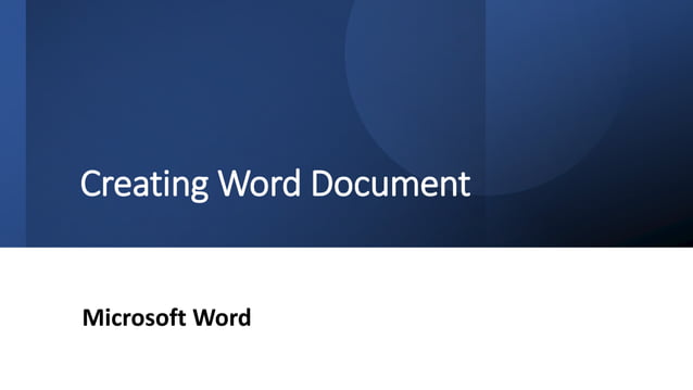 Creating word document | PPTX