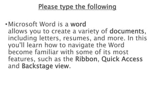 Creating word document | PPTX