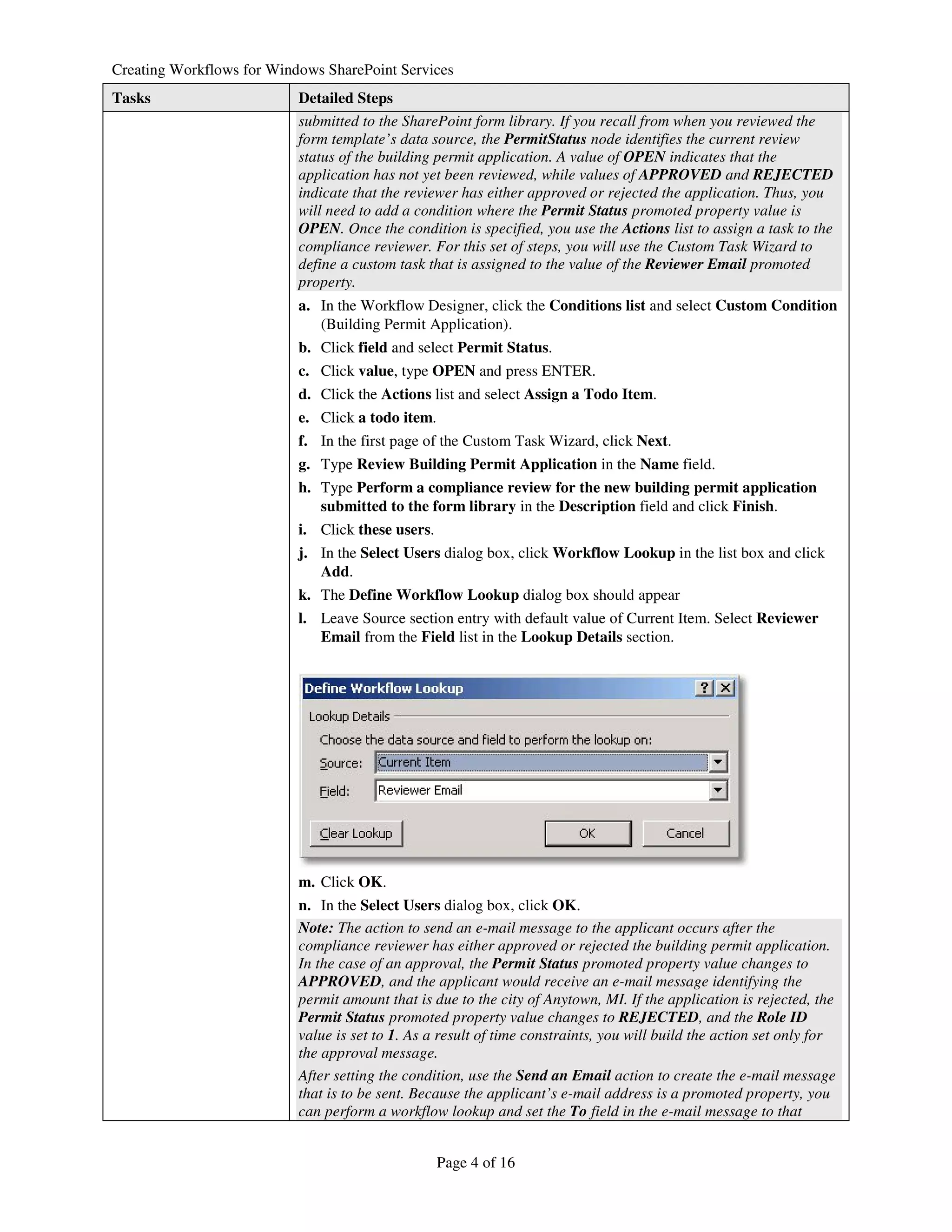 Creating Workflows Windows Share Point Services | PDF