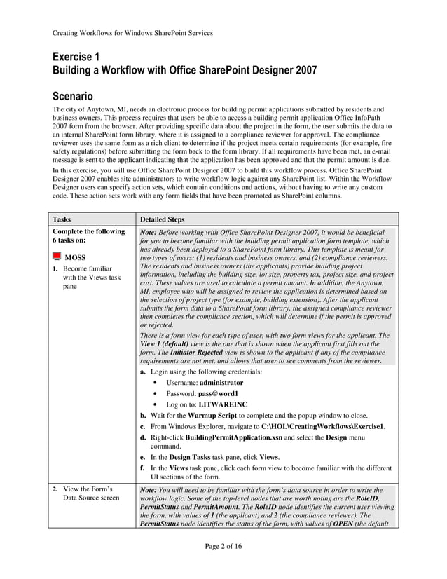Creating Workflows Windows Share Point Services | PDF