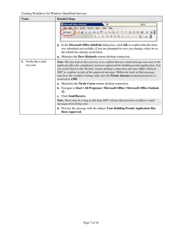 Creating Workflows Windows Share Point Services | PDF