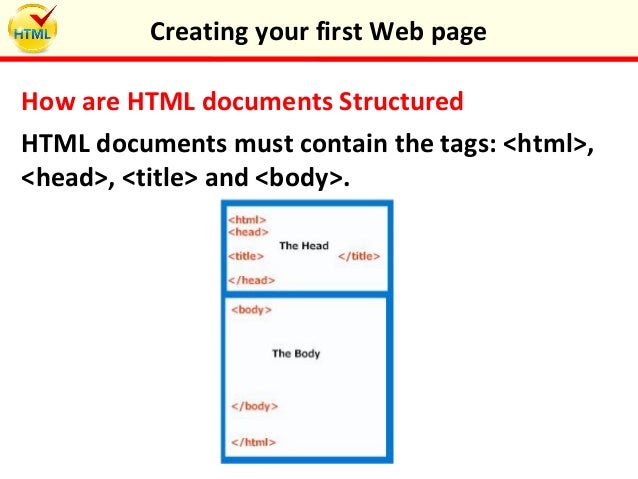 Creating your first web page