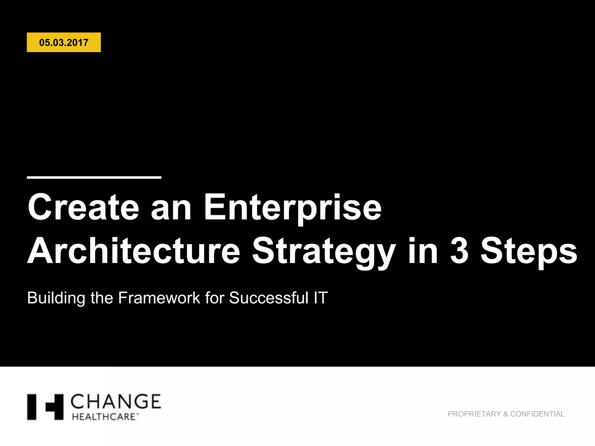Create an Enterprise Architecture Strategy in 3 Steps | PPT
