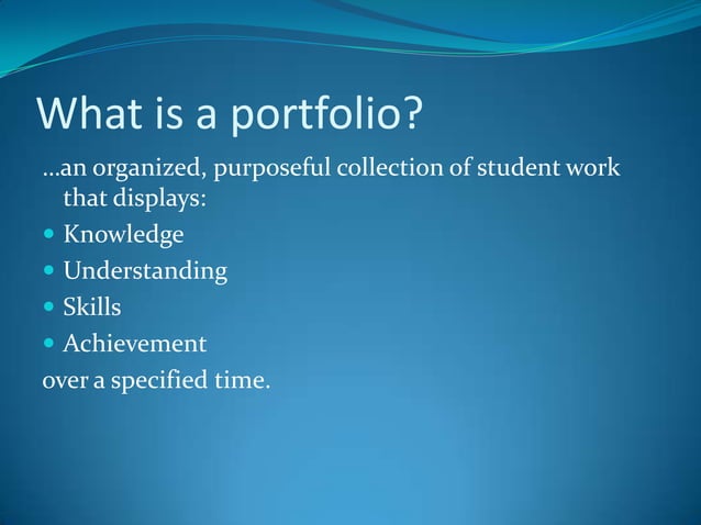 Creating Your ODA Graduate Portfolio | PPT