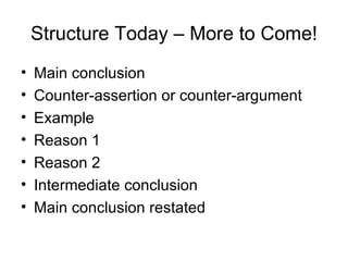 Creating your own argument | PPT