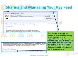 Creating Your Own Rss Eng 4800 Instructional Presentation Slideshare | PPT