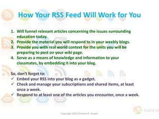 Creating Your Own Rss Eng 4800 Instructional Presentation Slideshare | PPT