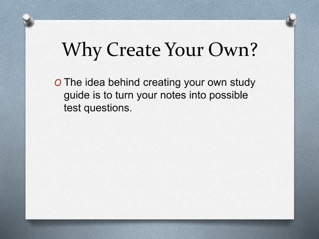 Creating your own study guide | PPT
