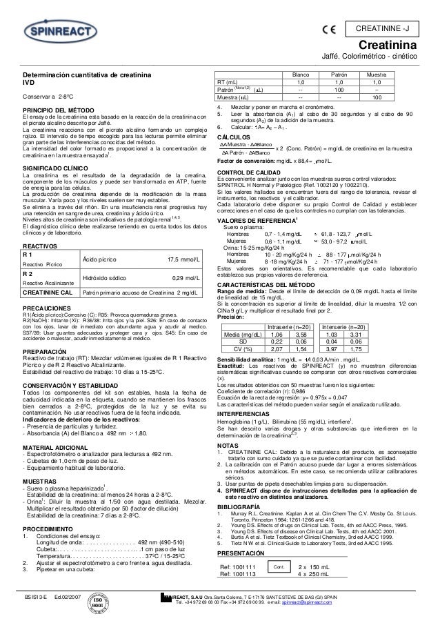 Creatinina (spinreact)