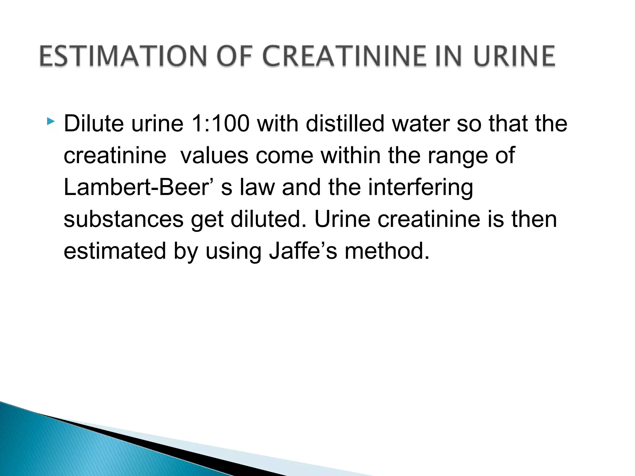 Creatinine estimation | PPT