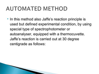 Creatinine estimation | PPT