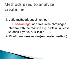 Creatinine estimation | PPT