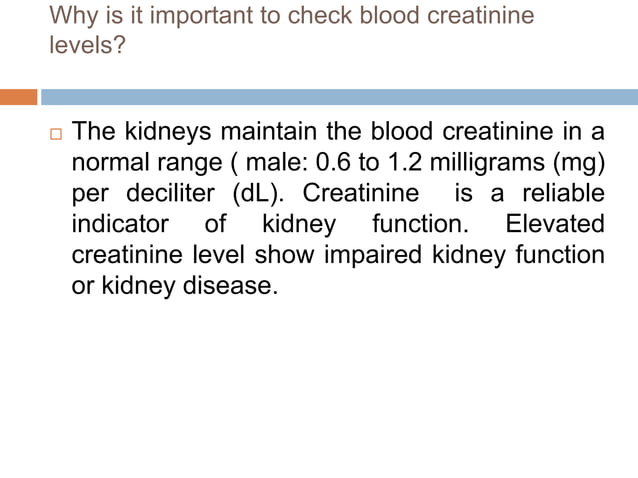 Creatinine clearance | PPTX