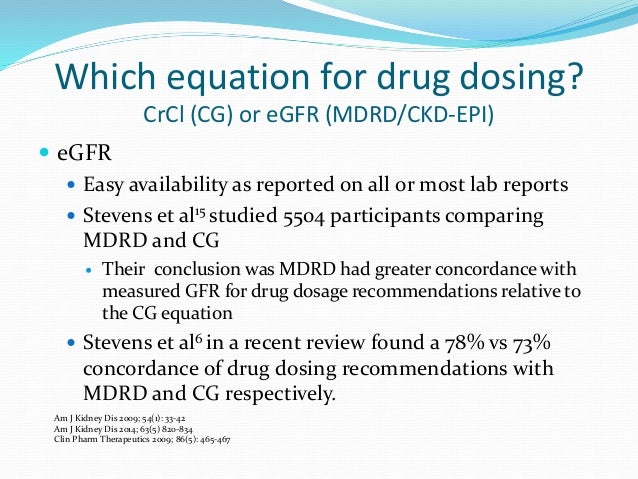 Creatinine clearance: When Does It Matter?