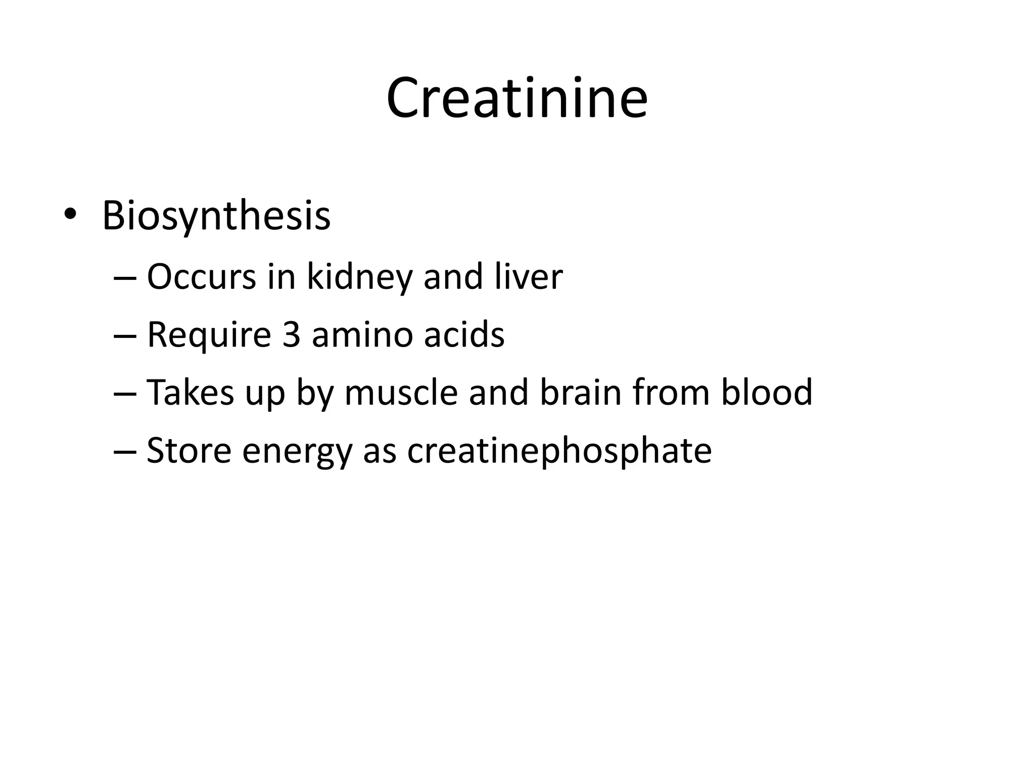 CREATININE METABOLISM, uric acid biosynthesis and melanin synthesis.pptx