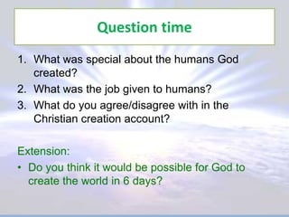 GCSE RE WJEC- Our World- Creation | PPTX