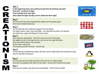 Creation Day 2 Lesson Plans