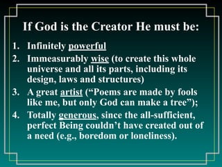 Biblical Basis of Creation: How and Why | PDF