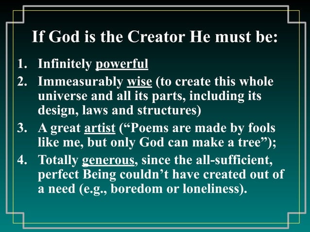 Biblical Basis of Creation: How and Why | PDF | Christianity | Religion ...