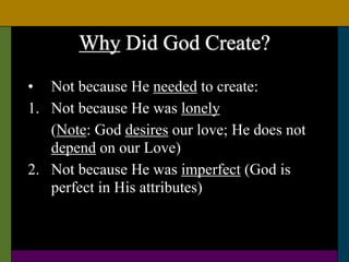 Biblical Basis of Creation: How and Why | PDF