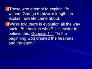 Why I Don't Believe in Secular Evolutionary Theory | PPT