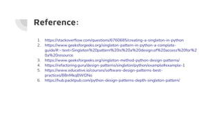 Creational - The Singleton Design Pattern | PPT